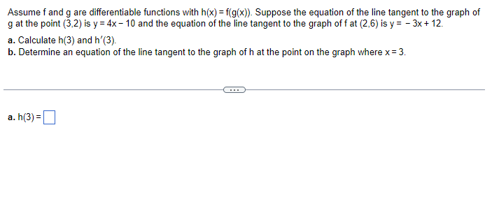 Solved Assume f ﻿and g ﻿are differentiable functions with | Chegg.com