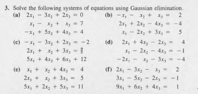 Solved 14. Solve each system of equations in Exercise 3 with | Chegg.com