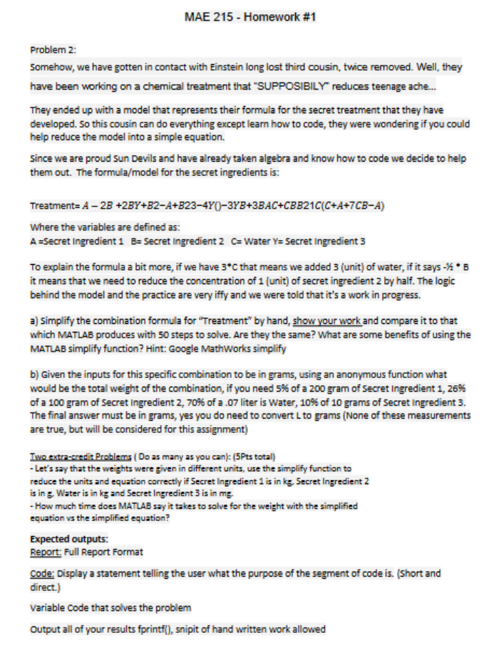 Solved All problems must be formatted correctly in the | Chegg.com