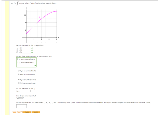 Solved Let I=∫04f(x)dx, where f is the function whoce grapk | Chegg.com