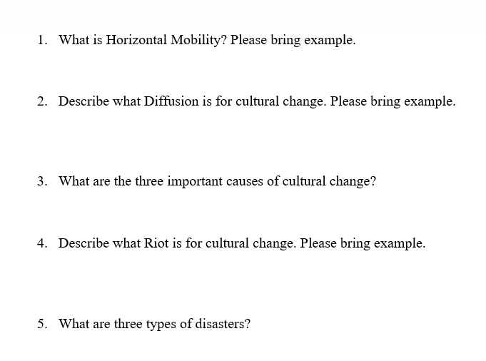 1. What is Horizontal Mobility? Please bring example. | Chegg.com