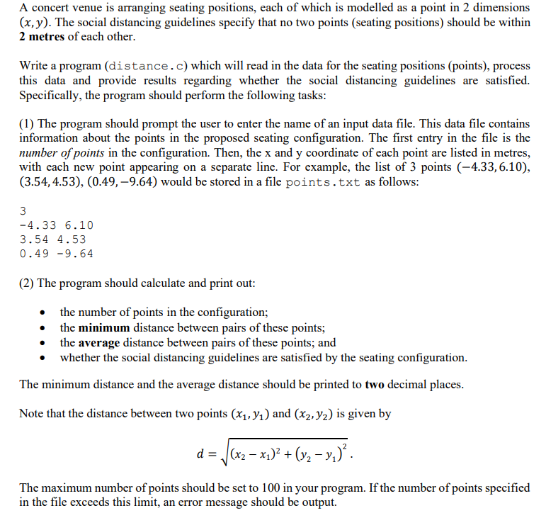 A concert venue is arranging seating positions, each | Chegg.com