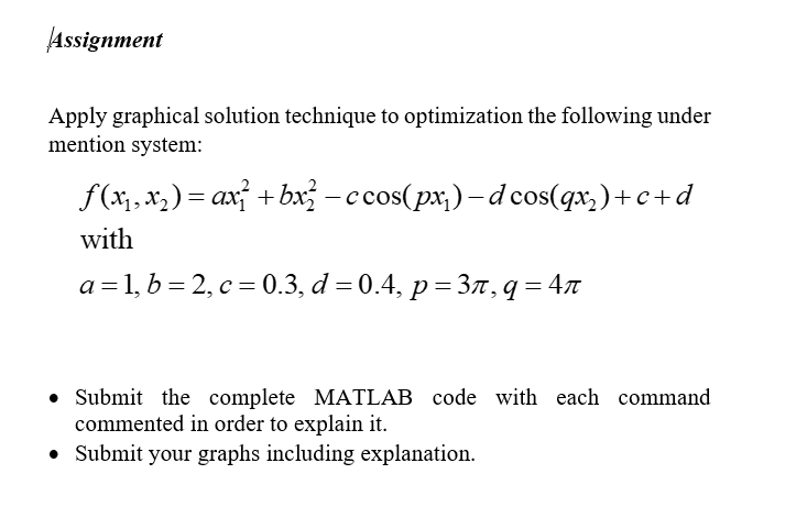 Solved Assignment Apply graphical solution technique to | Chegg.com