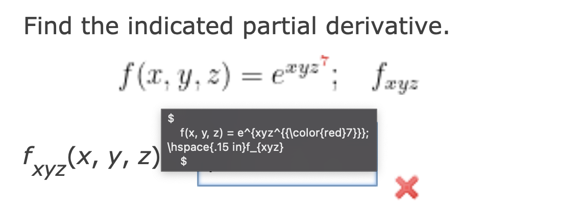 Solved Find the indicated partial | Chegg.com