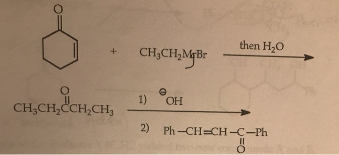 Solved then H2O I) OH CH CH,OCH,CH3 2) Ph-CH-CH-C-Ph | Chegg.com