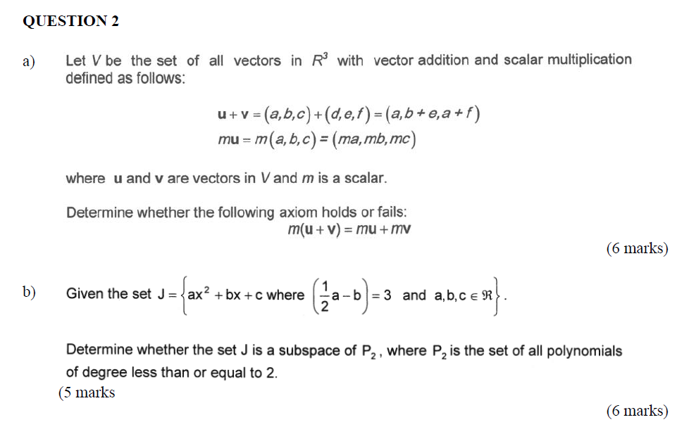 Solved a) Let V be the set of all vectors in R3 with vector | Chegg.com