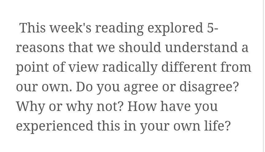 This week's reading explored 5- reasons that we | Chegg.com