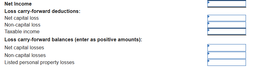 Th 1. Determine the individual's net capital losses, | Chegg.com