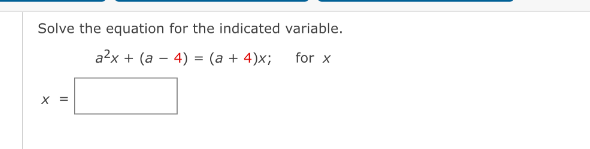 Solved Solve the equation for the indicated | Chegg.com