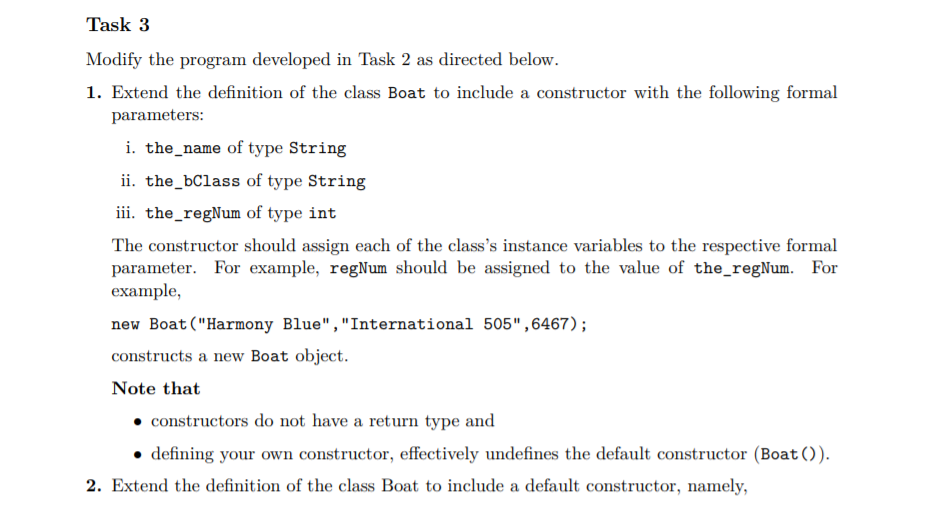 Solved Task 3 Modify the program developed in Task 2 as | Chegg.com