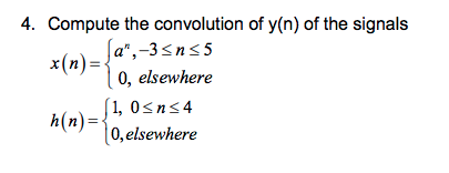Solved 4. Compute the convolution of y(n) of the signals | Chegg.com