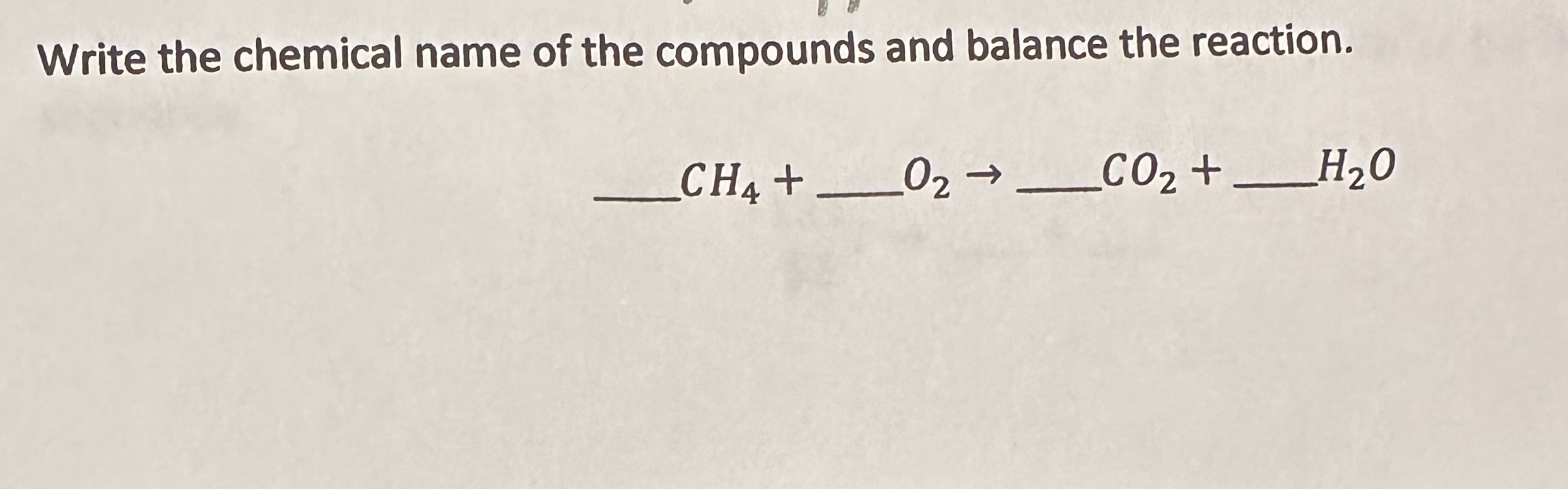 Solved Write the chemical name of the compounds and balance | Chegg.com