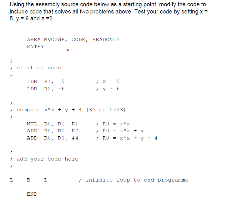 Solved Good day, help with this question using Assembly not | Chegg.com