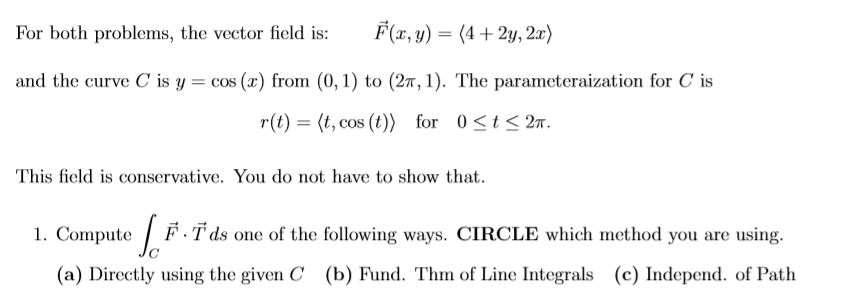 Solved We are supposed to use two of the 3 methods. I | Chegg.com