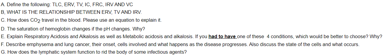 Solved A. Define the following: TLC, ERV, TV, IC, FRC, IRV | Chegg.com