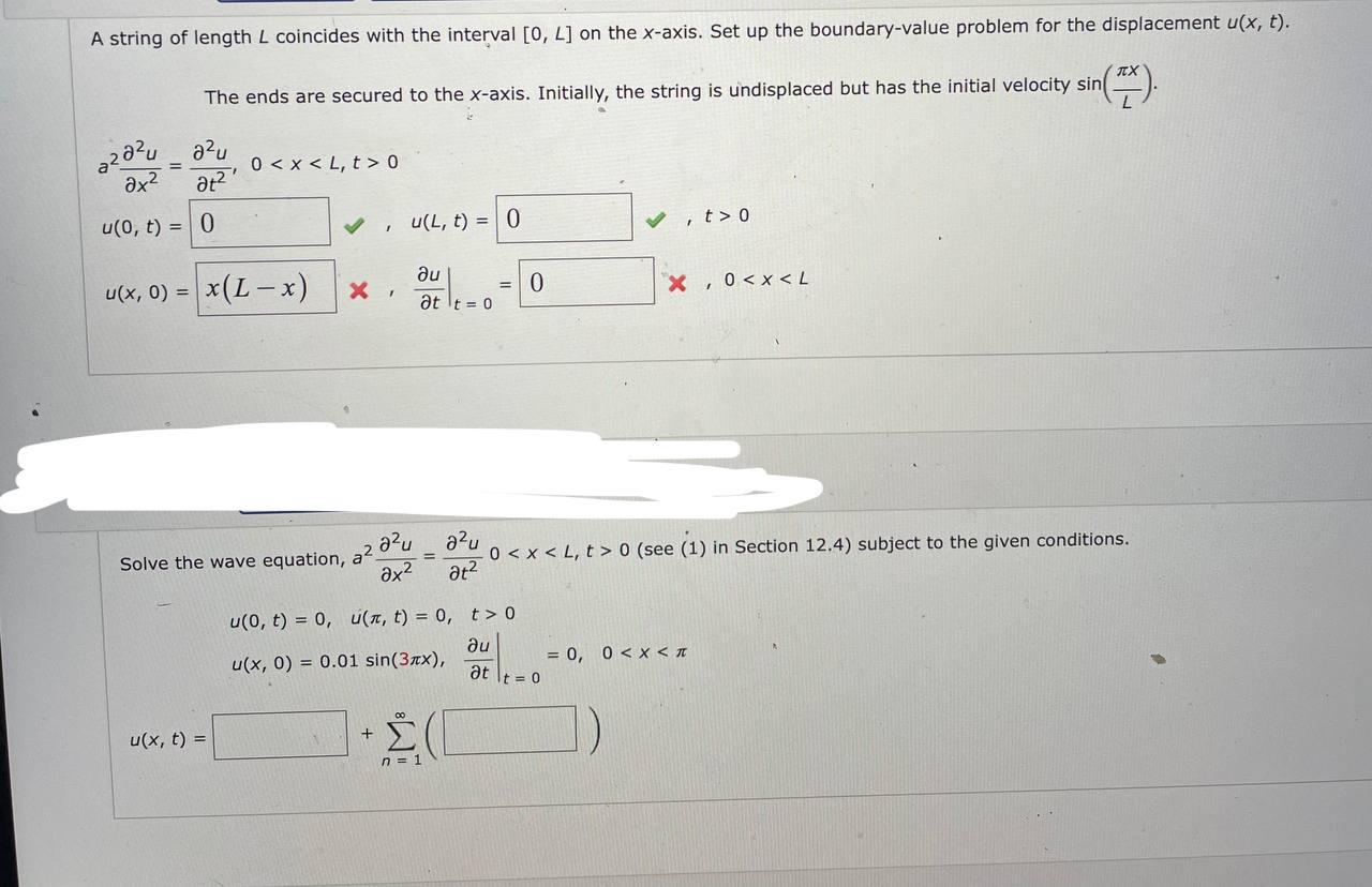 Solved A string of length L coincides with the interval [0, | Chegg.com