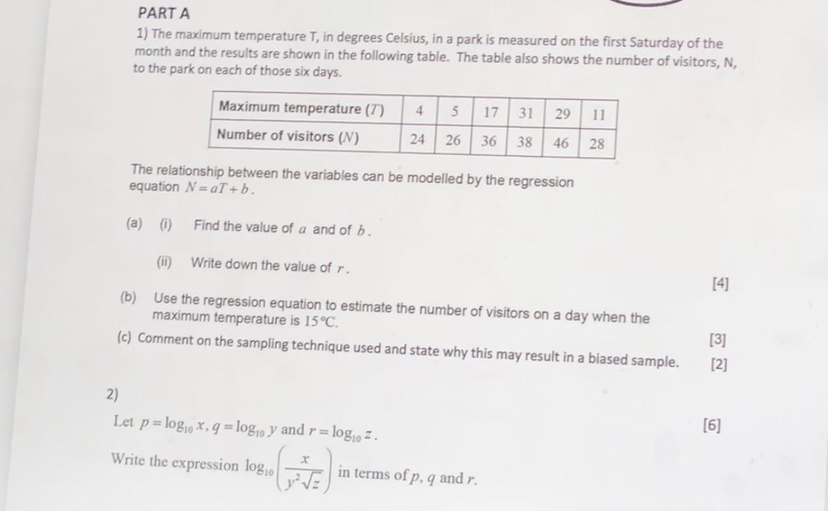Solved PARTA 1) The maximum temperature T, in degrees | Chegg.com