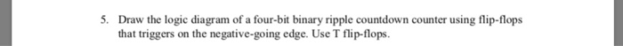 Solved 5. Draw the logic diagram of a four-bit binary ripple | Chegg.com