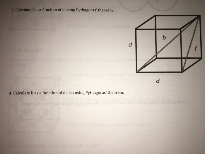 Solved Calculate f as a function of d using Pythagoras' | Chegg.com