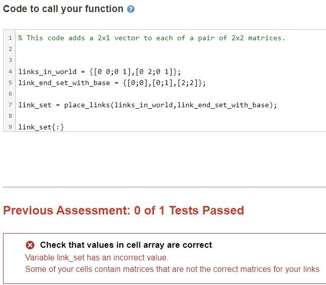 Solved Take in a set of matrices describing the start and | Chegg.com