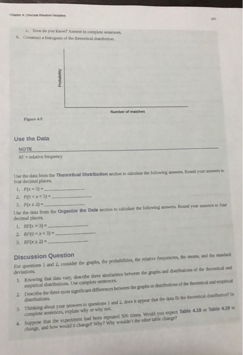 Stats l.ab 4.2 Discrete Distribution (Lucky Dice | Chegg.com