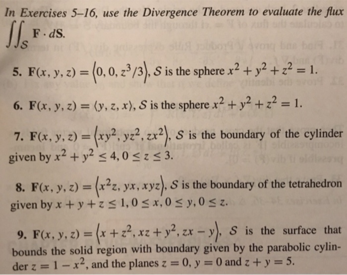 Solved In Exercises 5-16, use the Divergence Theorem to | Chegg.com