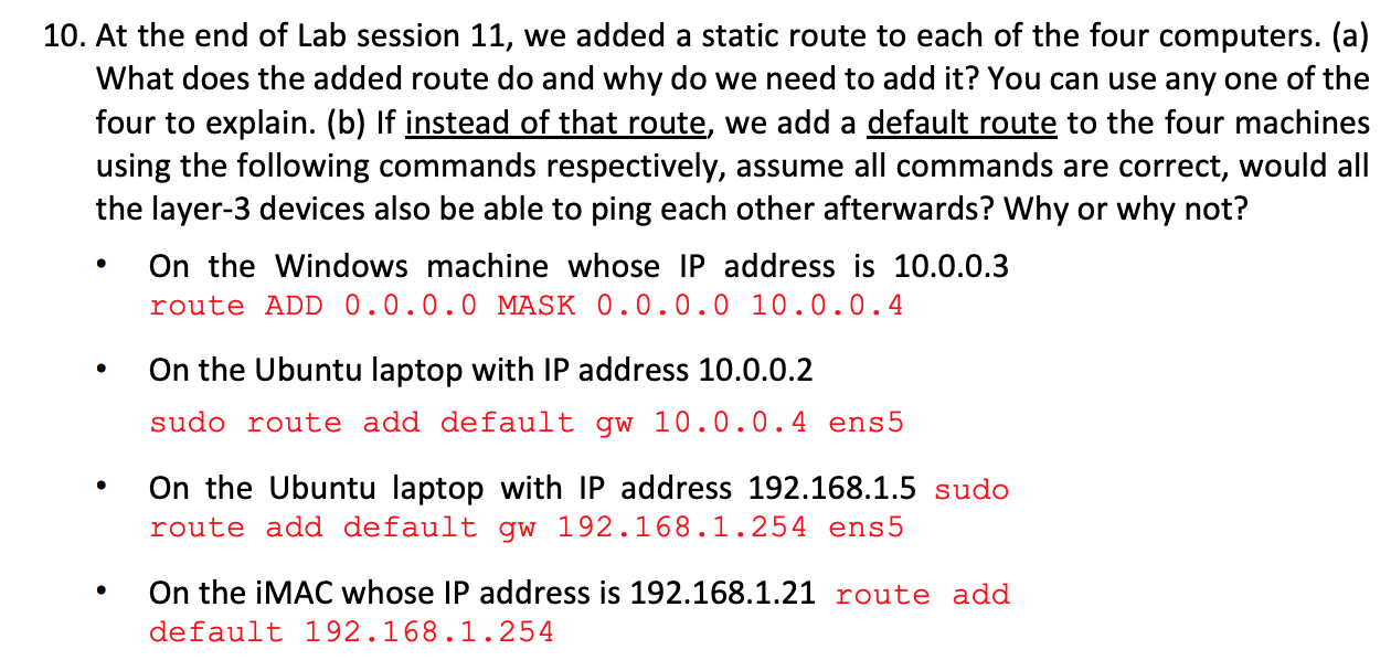 10. At the end of Lab session 11, we added a static | Chegg.com