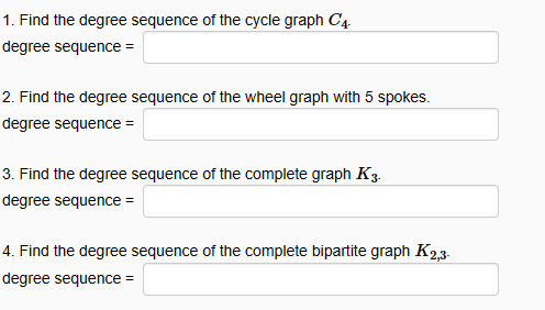 Solved degree sequence = 2. Find the degree sequence of the | Chegg.com