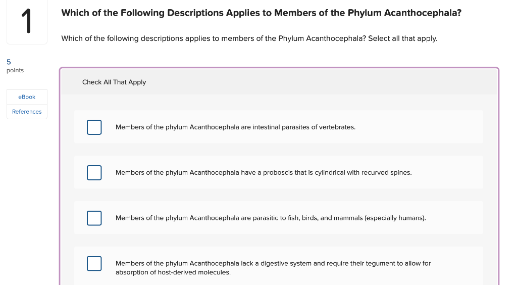 Phylum Acanthocephala