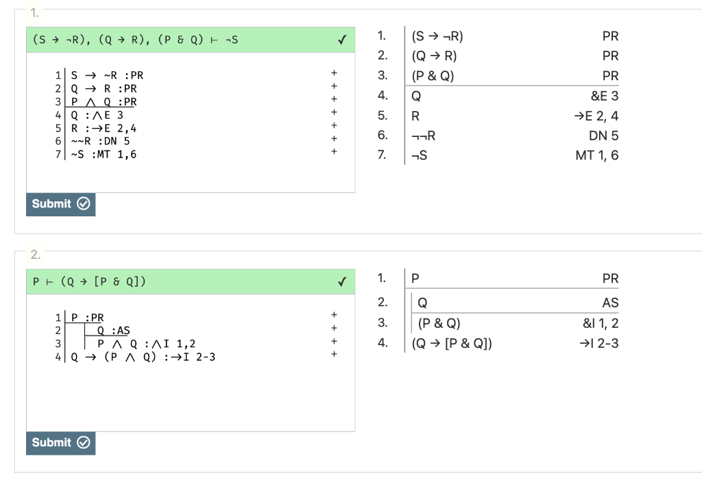 Solved (R→[P Q]),(R S)⊢P 1∣ Submit ∅ 5.5 | Chegg.com