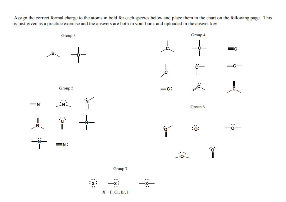 Solved Assign the correct formal charge to the atoms in bold | Chegg.com