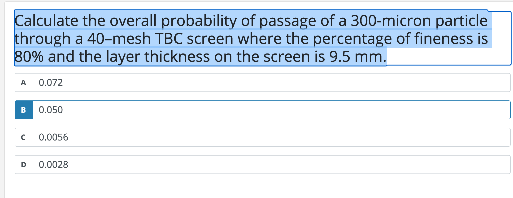 Calculate the overall probability of passage of a | Chegg.com