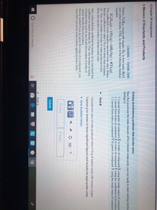 Solved (Chapter 08 Assignment + Masses of Reactants and | Chegg.com