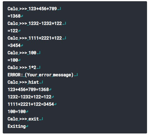 Solved Programming Assignment 1: Command Line Calculator 1. | Chegg.com