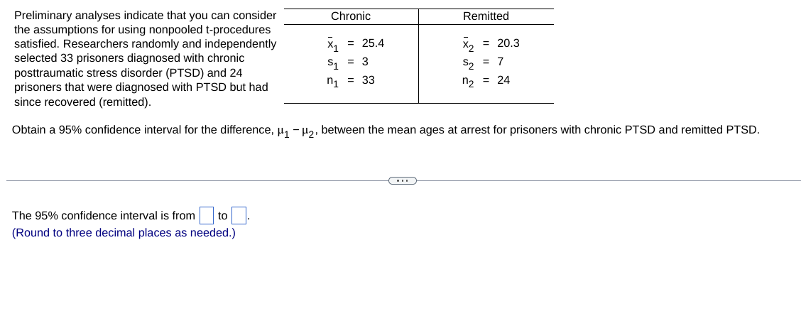 Solved Preliminary analyses indicate that you can | Chegg.com