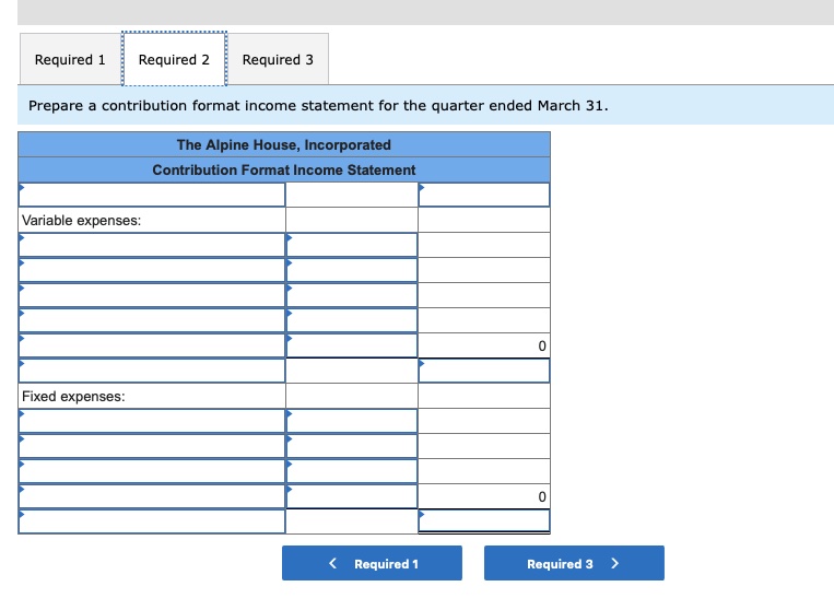 Solved Prepare A Contribution Format Income Statement