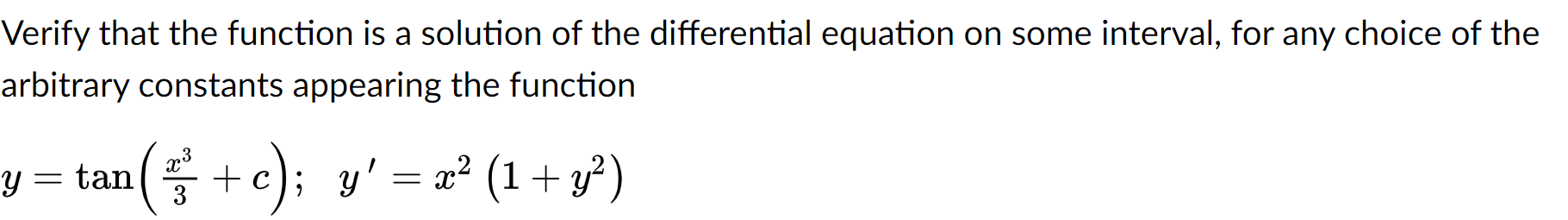 Solved Verify that the function is a solution of the | Chegg.com