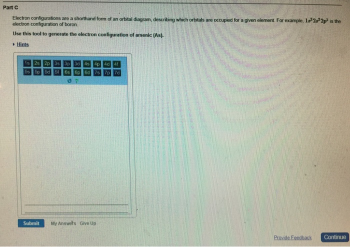 Solved Part C Electron configurations are a shorthand form | Chegg.com