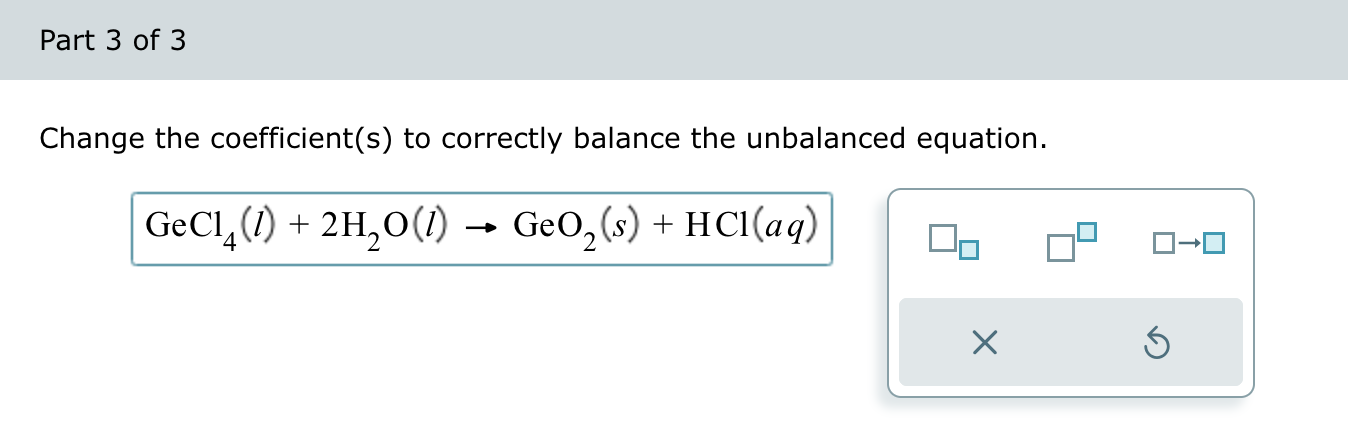 Solved Change the coefficient(s) ﻿to correctly balance the | Chegg.com