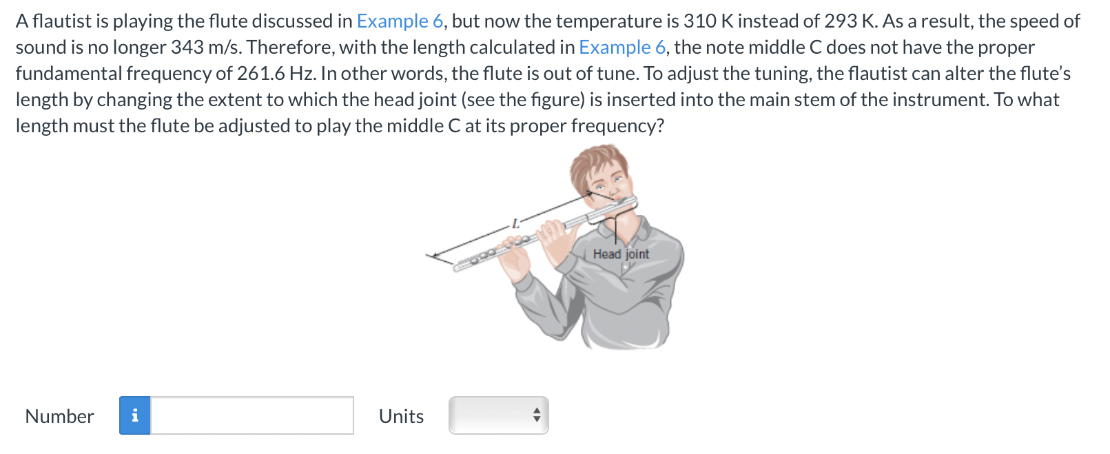 Solved A flautist is playing the flute discussed in Example | Chegg.com