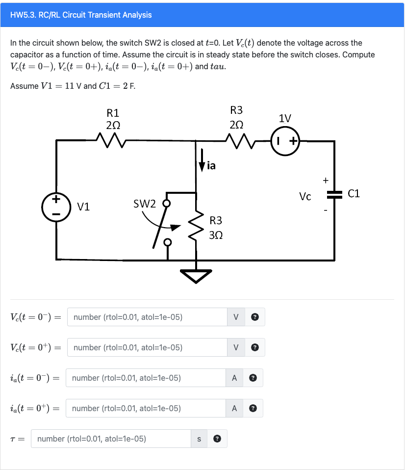 [Solved]: In the circuit shown below, the switch SW2 is cl