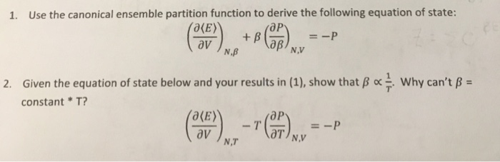 Solved Use the canonical ensemble partition function to | Chegg.com