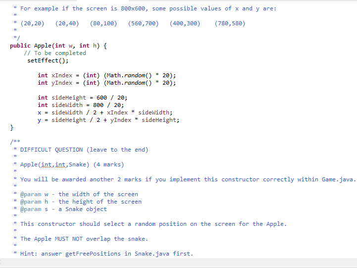 Solved import java.util.Arrays; public class Apple { private | Chegg.com