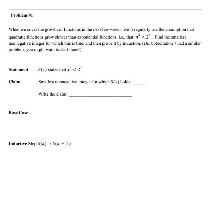 Solved When we cover the growth of functions in the next few | Chegg.com