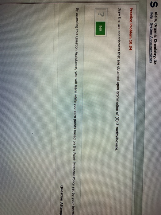 Solved Klein, Organic Chemistry, 3e Help I System A Practice | Chegg.com