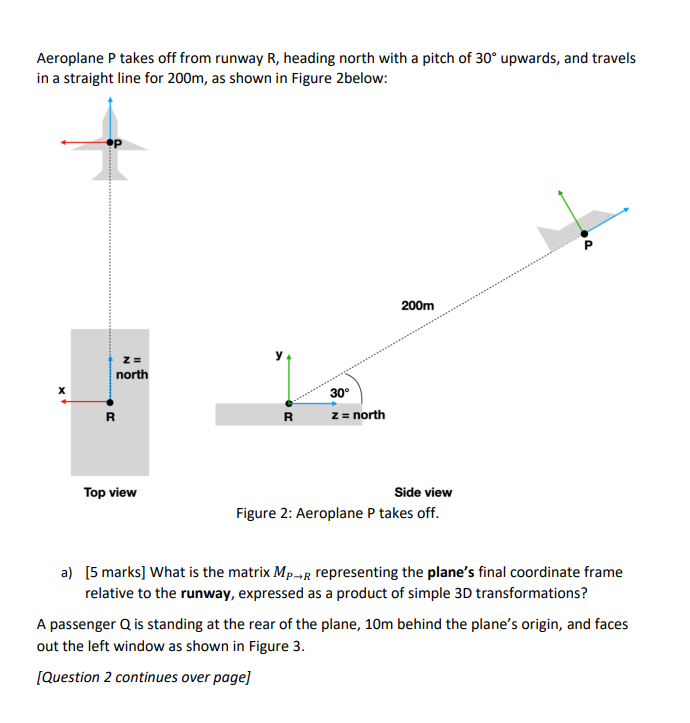 Question 2: 3D Transformations (17 marks] In the | Chegg.com