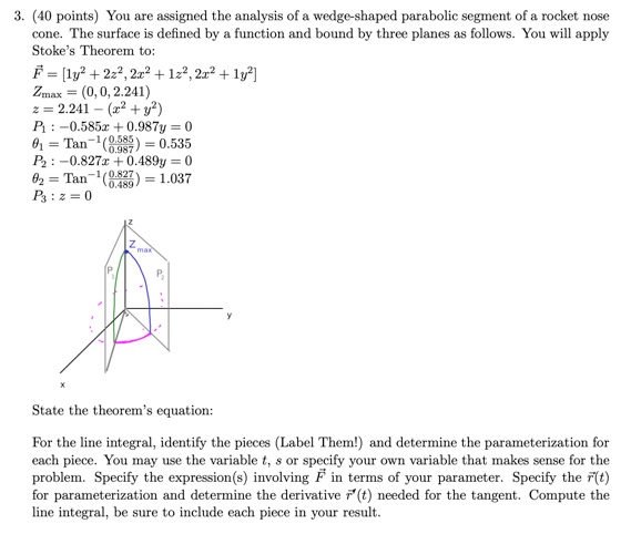 THEN (Part 2): For the surface integral, determine | Chegg.com