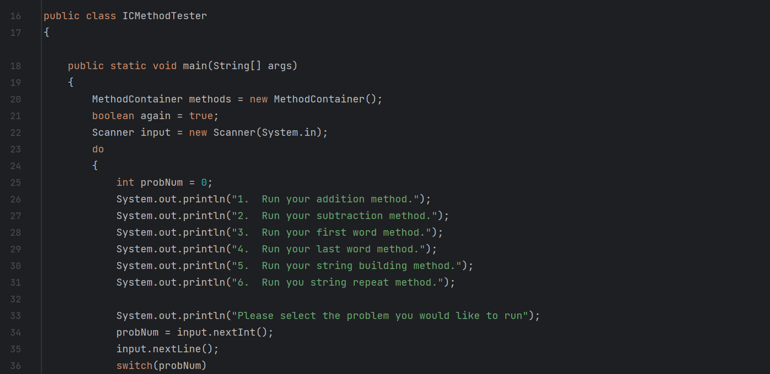 Solved Program Two - Method TesterPlease complete the | Chegg.com
