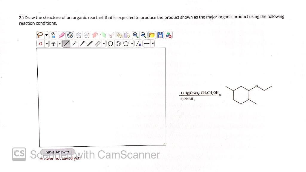 Solved 1.) Draw the structure of an organic reactant that is | Chegg.com