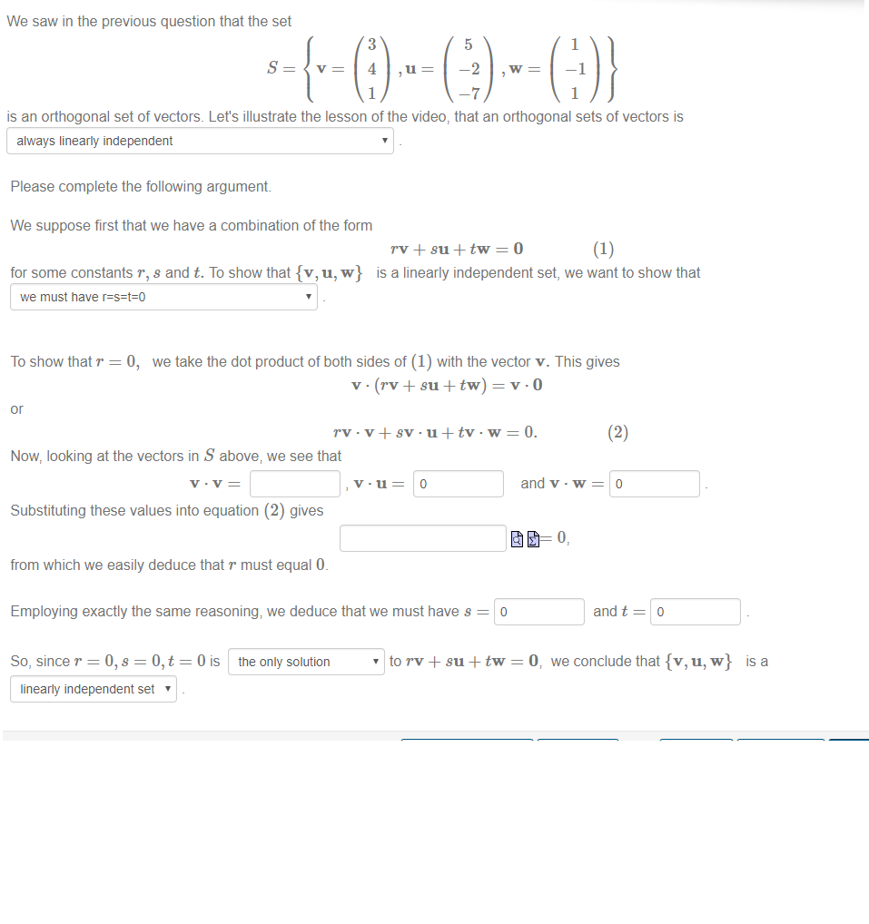 Solved We saw in the previous question that the set 7 is an | Chegg.com